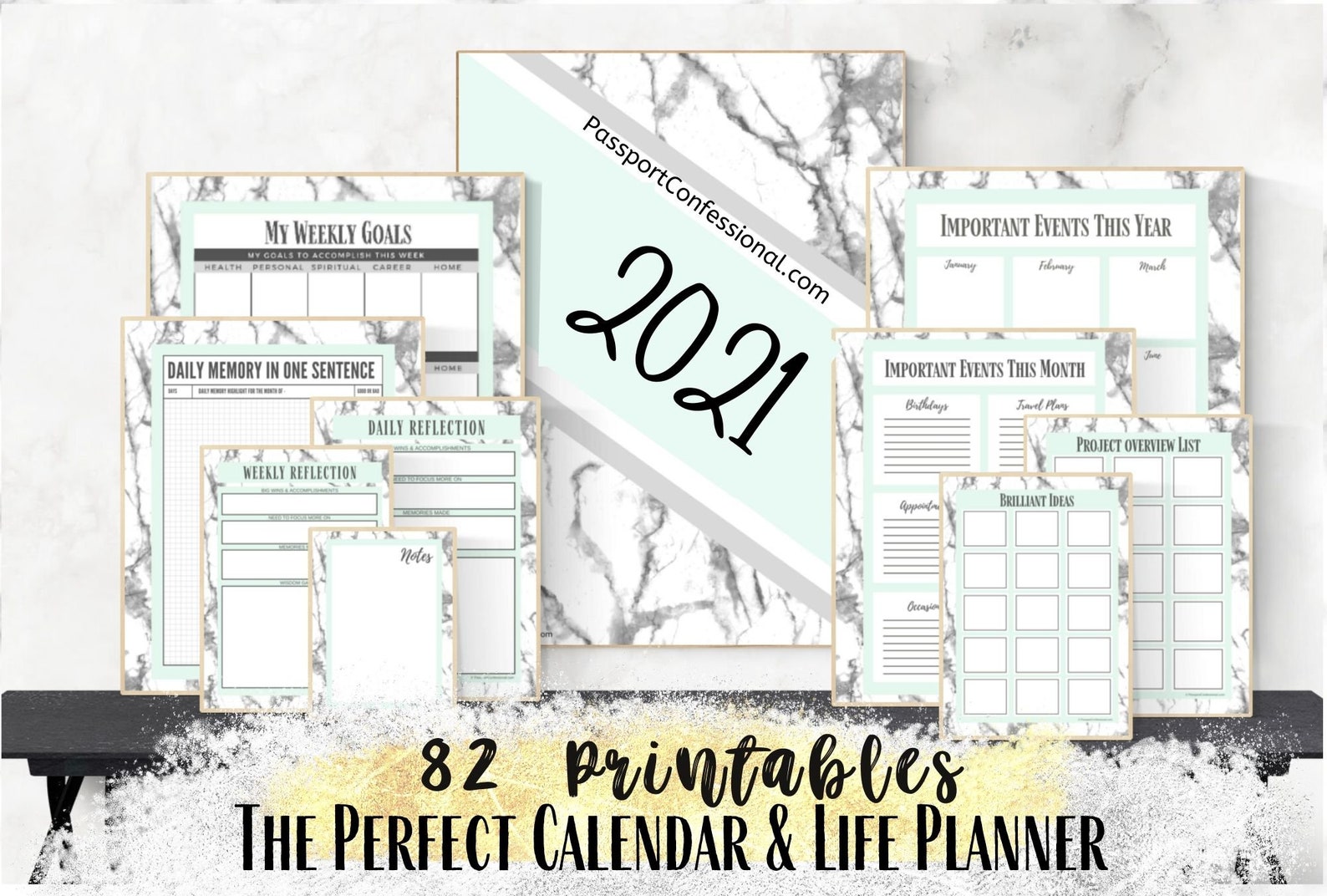 2021 Calendar, Life Planner, Bullet Journal, Habit Tracker, Goal ...