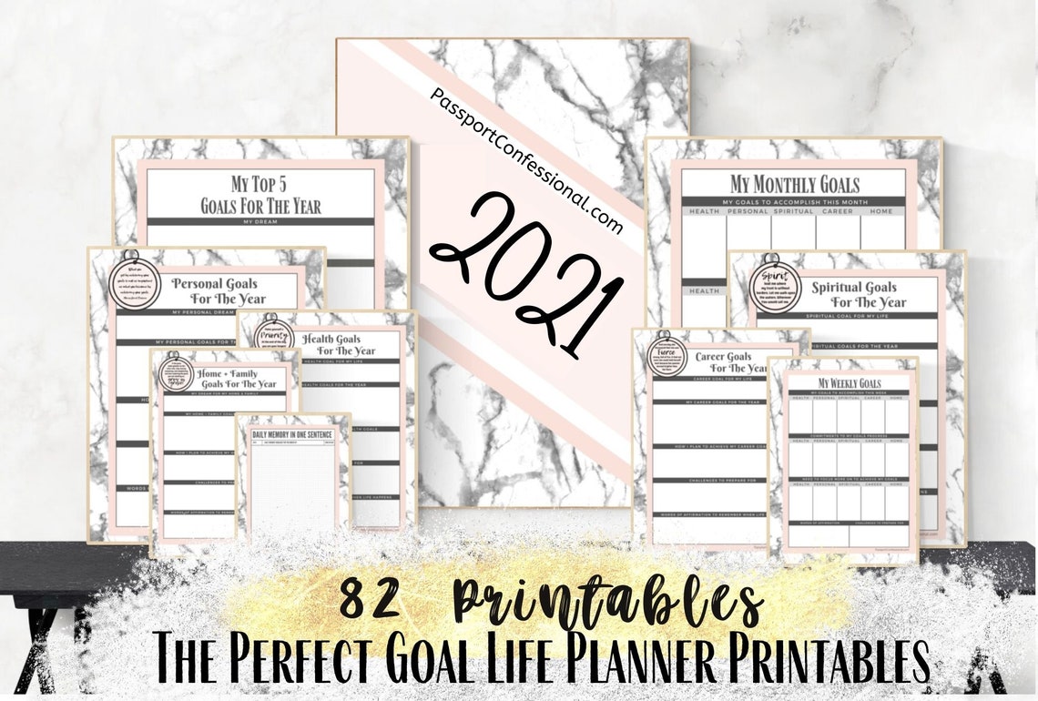 2021 Calendar Life Planner Bullet Journal Habit Tracker - Etsy