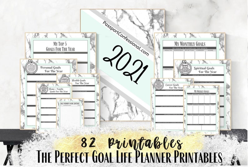 2021 Calendar, Life Planner, Bullet Journal, Habit Tracker, Goal ...