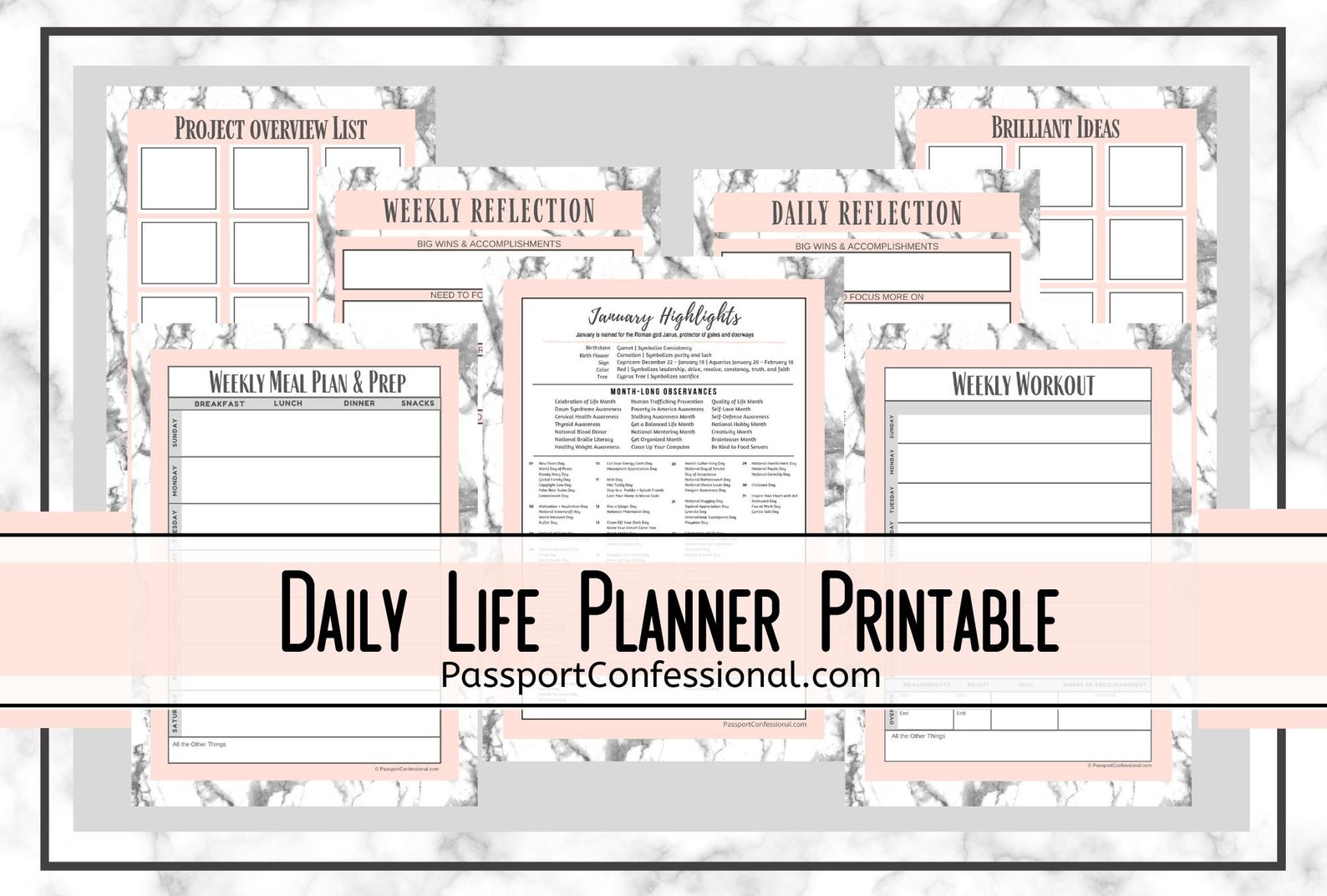 2021 Calendar Life Planner Bullet Journal Habit Tracker - Etsy