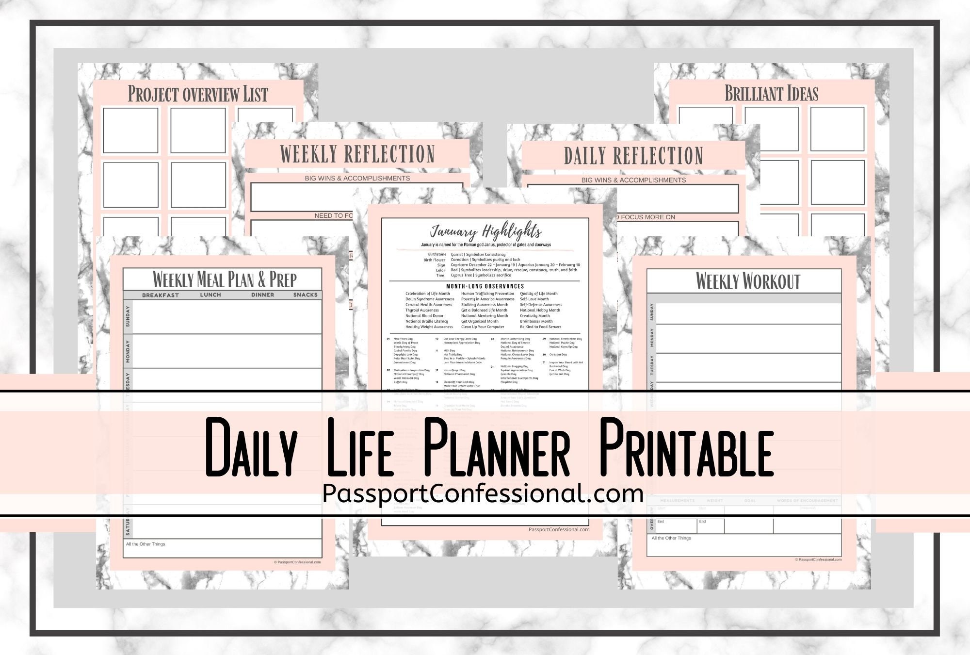 2021 Calendar Life Planner Bullet Journal Habit Tracker - Etsy