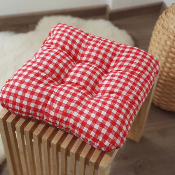 Kitchen Chair Cushions Gingham - Etsy