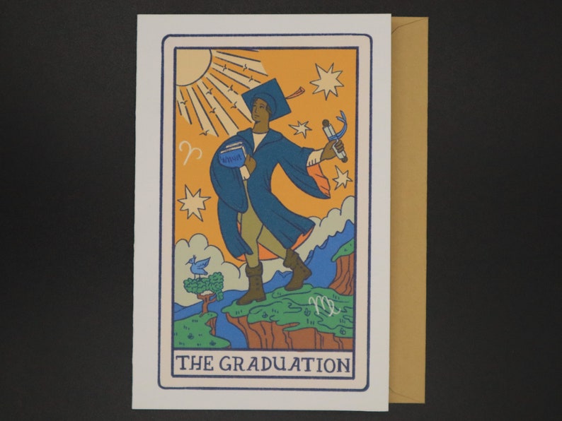 The Graduation - Graduation Tarot Card - Gender Neutral - Greeting Card ...