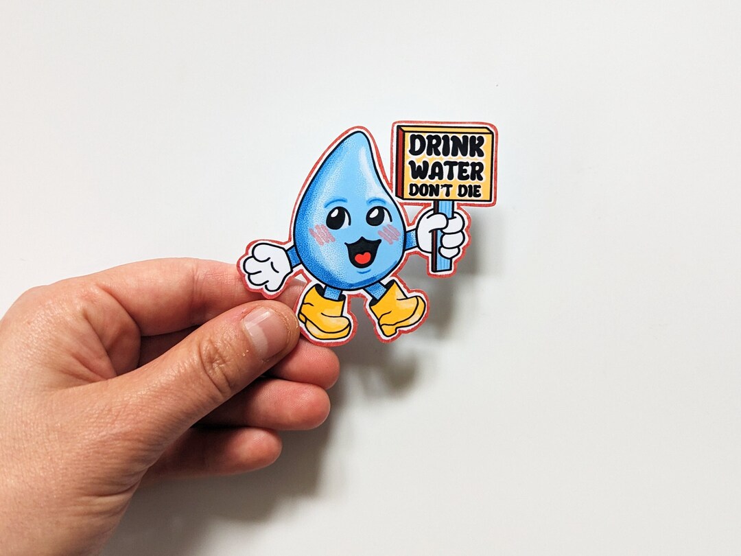 Drink Water Don't Die - Hydration Vinyl Sticker - Etsy