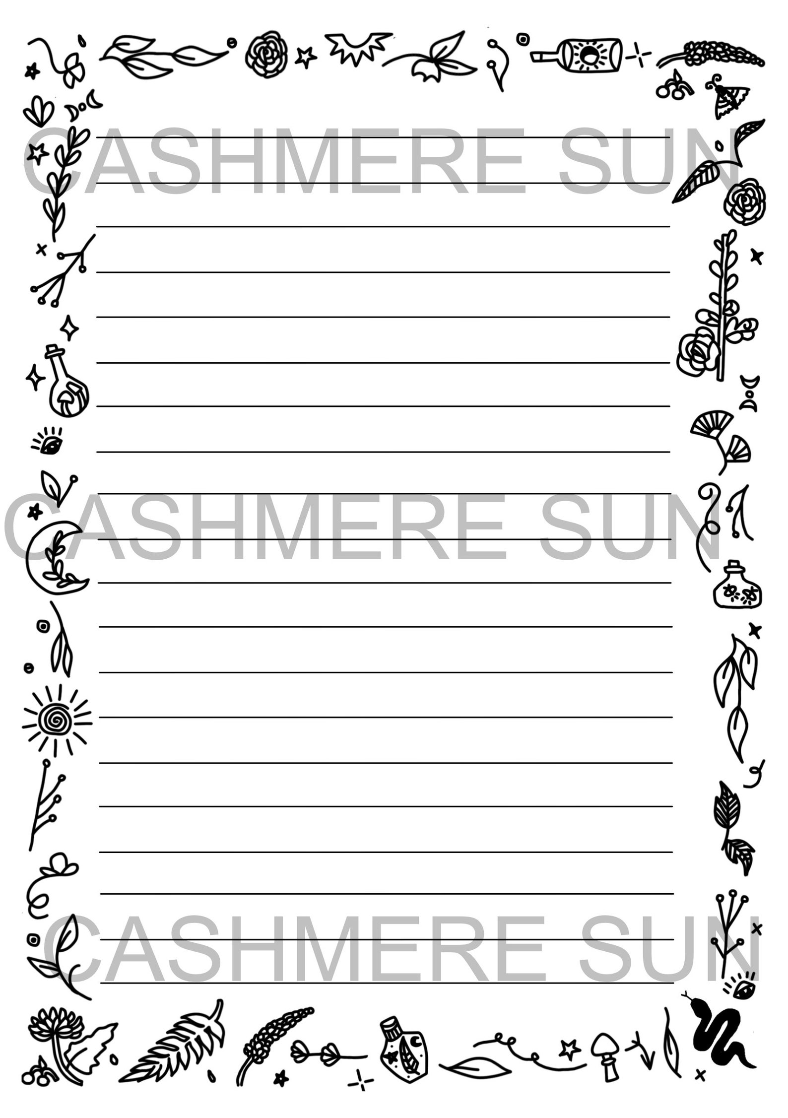 Magical Little Letter Set - Whimsical Digital Letter Stationery ...