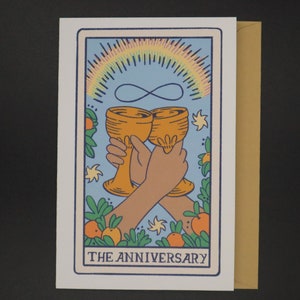 The Anniversary - Anniversary Tarot Card Greeting Card - Greeting Card ...