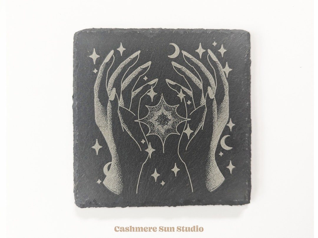 Celestial Whisper Coaster Moon Phase - Witchy Gift - Star Lover - Etsy