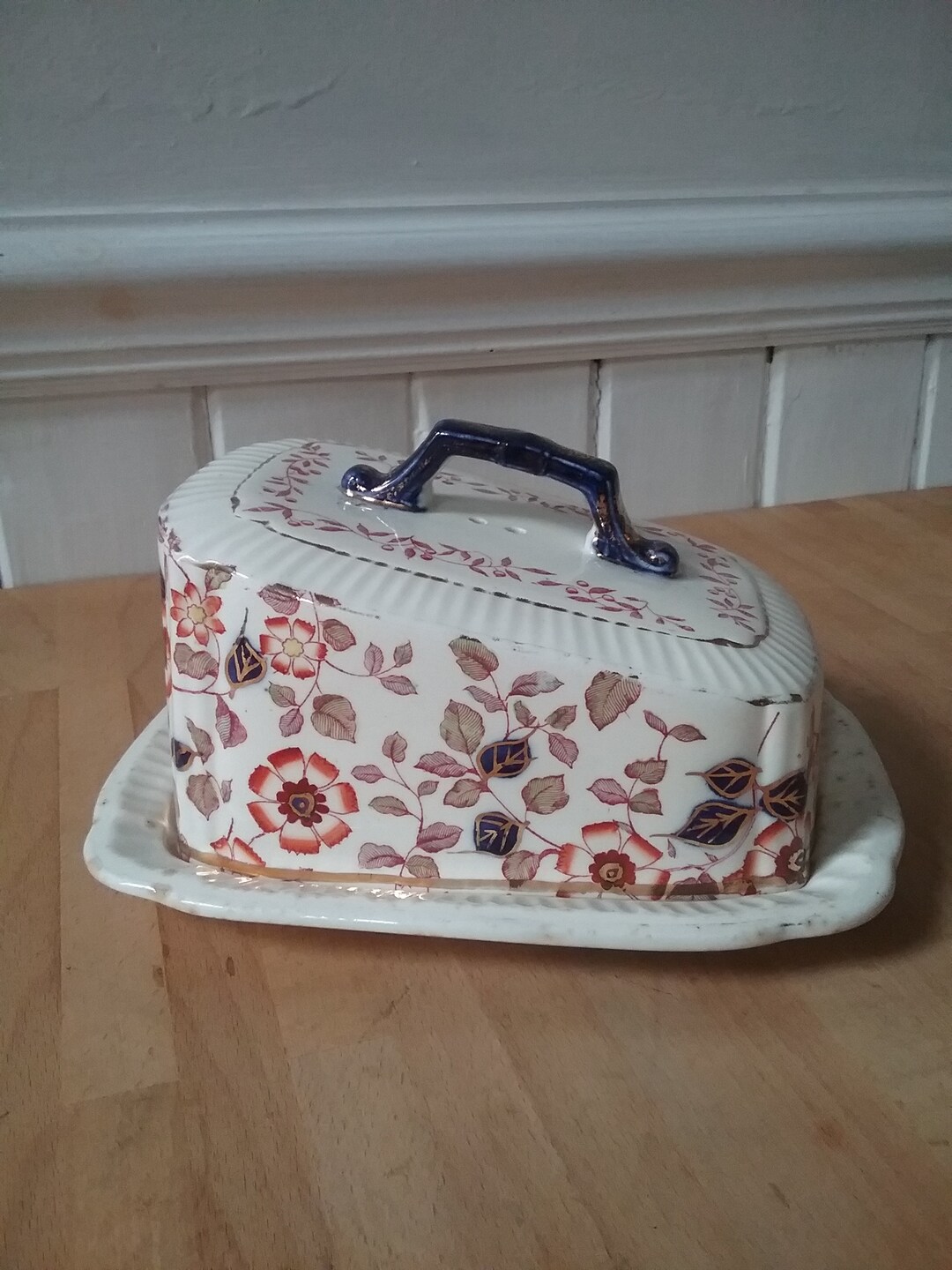 Vintage Cheese Dish Vintage Butter Dish Floral Design Retro - Etsy