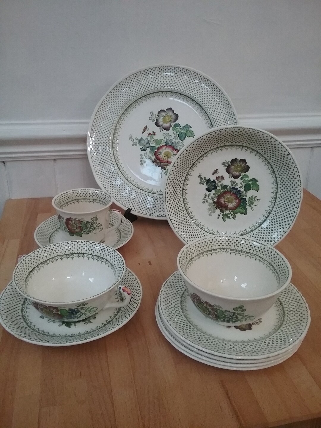 Mason's Paynsley Pattern, Vintage Mason's Green Paynsley Pattern, Mason ...