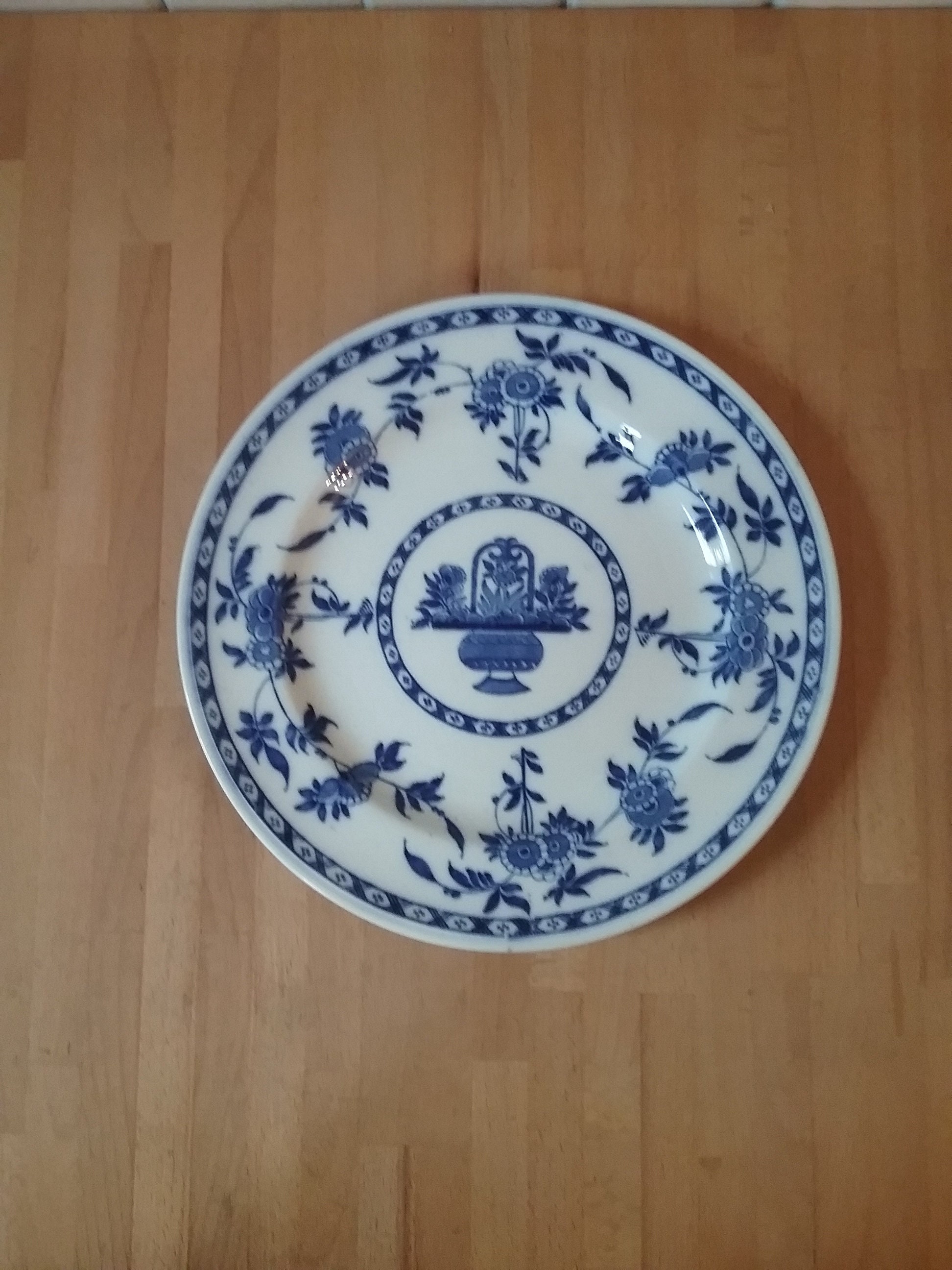Mintons Delft Blue and White Dinner Plate, Vintage Mintons Dinner Plate ...