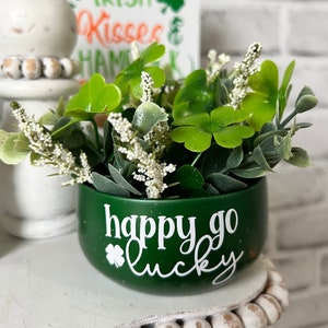 St. Patricks Day Tiered Tray Decor, St. Patricks Mini Floral ...
