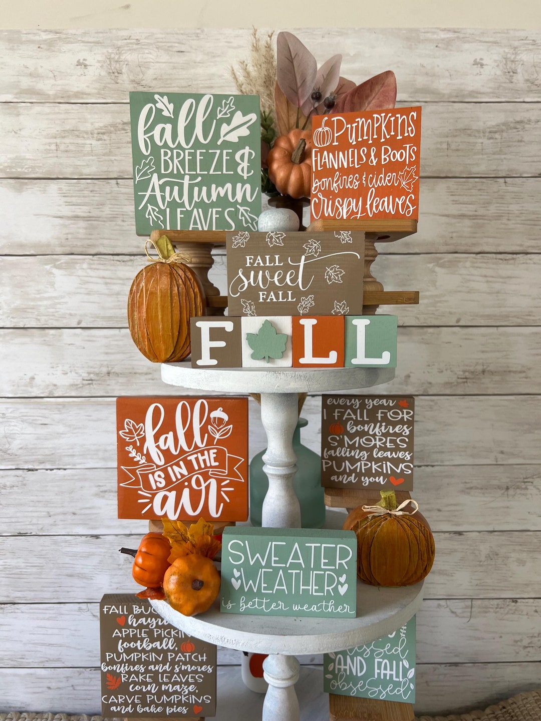 Fall Tiered Tray Decor Bundle, Pumpkin Tiered Tray, Fall Tiered Tray ...