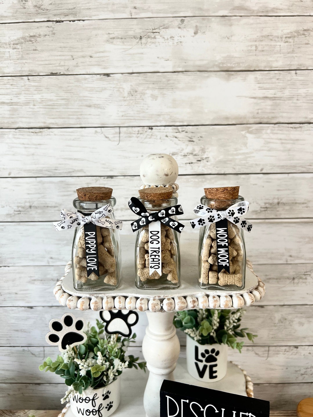 Dog Tiered Tray Decor, Dog Home Decor, Tiered Tray Decor, Dog Themed ...
