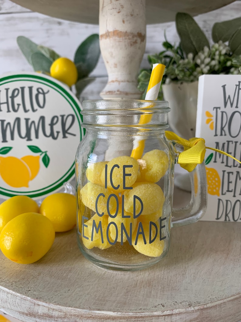 Lemon Tiered Tray Decor Summer Tiered Tray Bundle Lemonade - Etsy