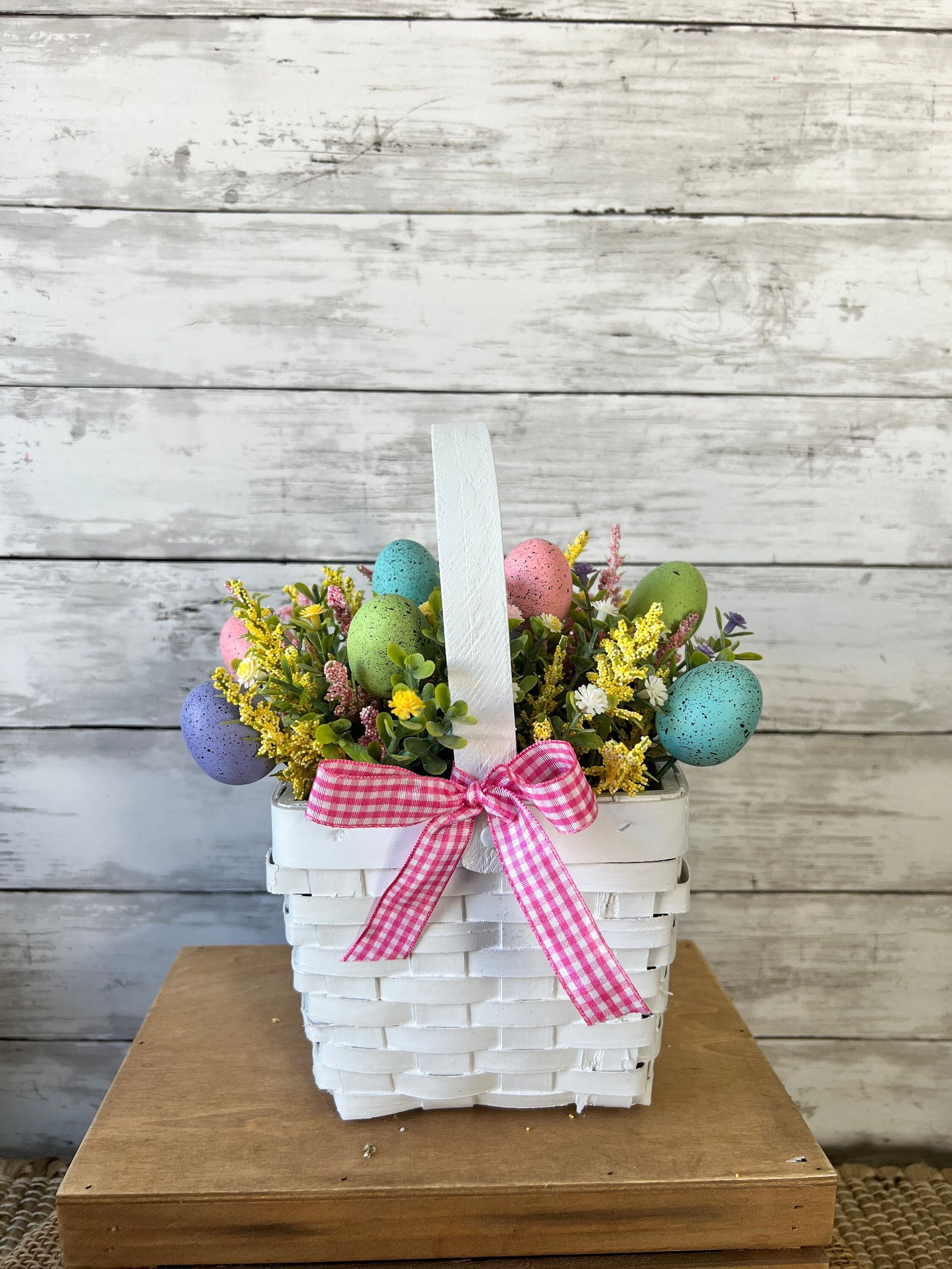 Easter Floral Arrangement Easter Silk Flowers Easter Tiered Tray Easter Home Decor Spring Floral Spring Home Decor Easter Egg Decor Etsy