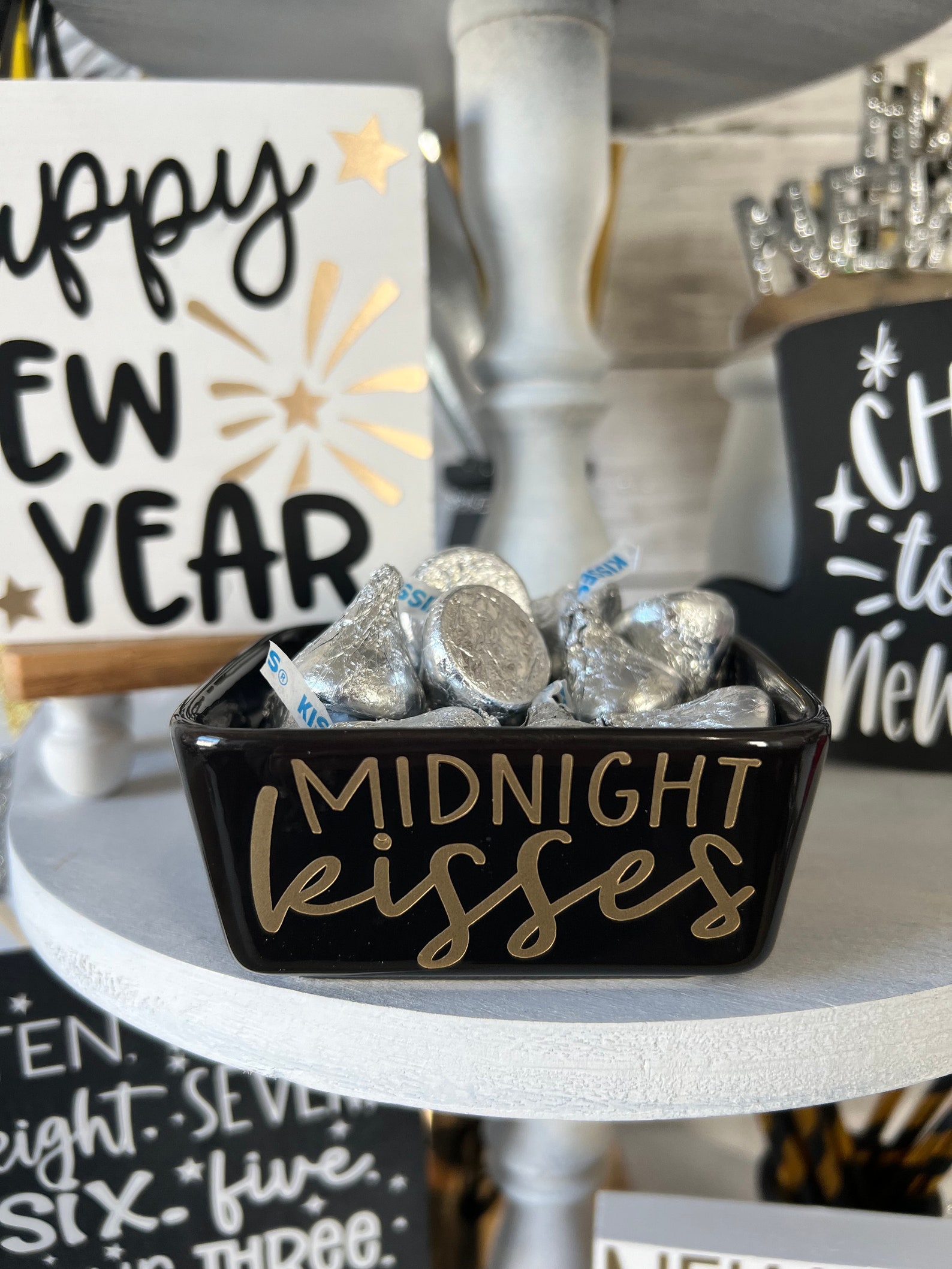 New Years Tiered Tray Decor New Years Eve Decor Happy New - Etsy