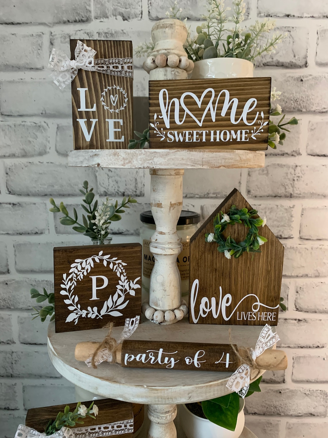 Farmhouse tiered tray decor tiered tray decor bundle | Etsy