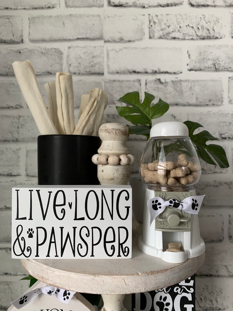 Dog Tiered Tray Decor Tiered Tray Decor Bundle Personalized - Etsy