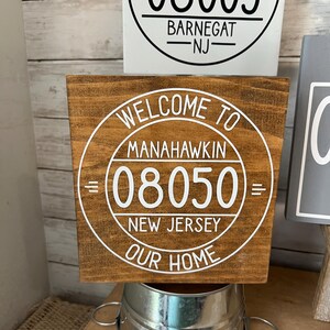 Personalized ZIP Code Sign, City and State Sign, Personalized Location ...