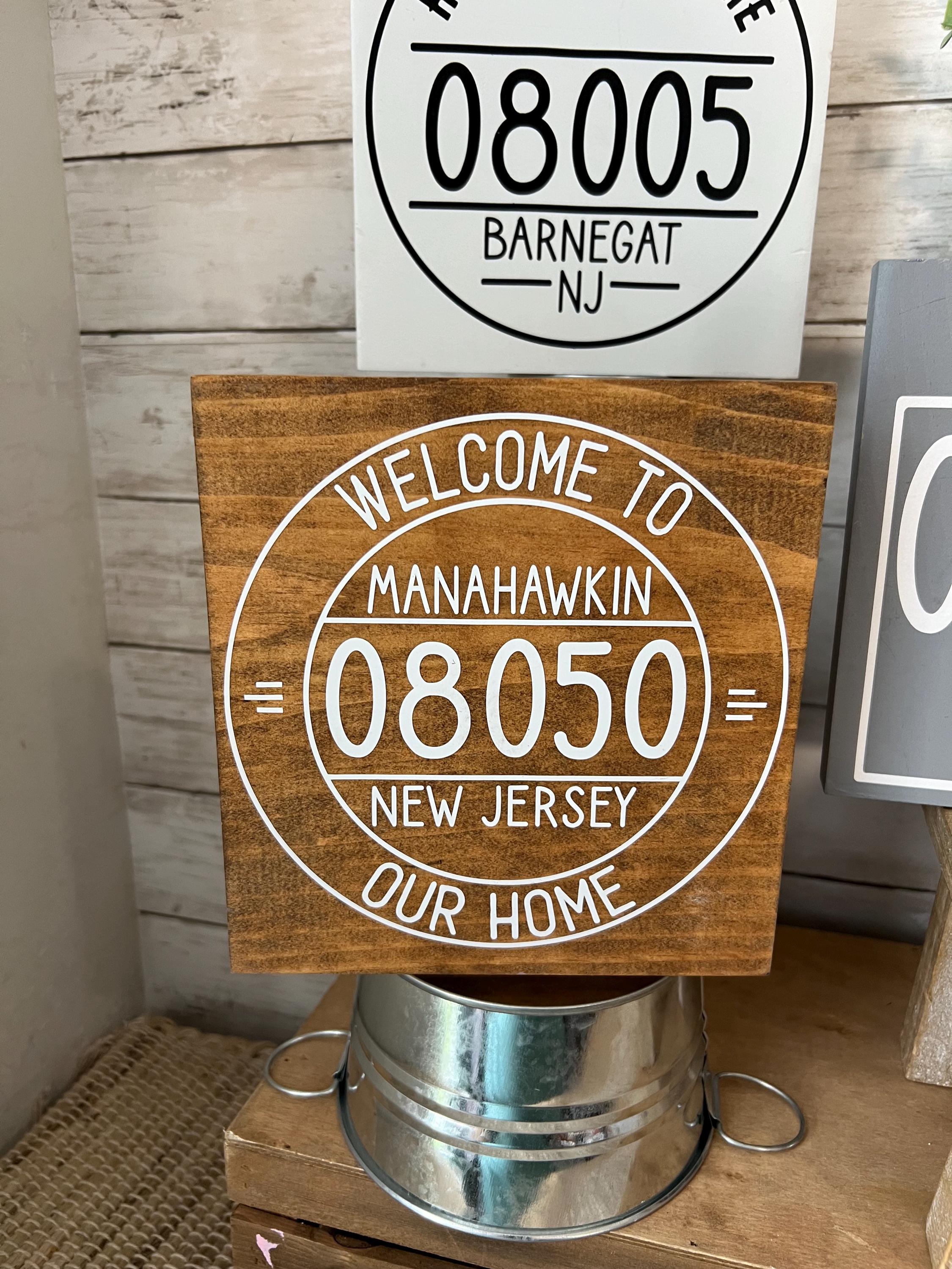 Personalized ZIP Code Sign, City and State Sign, Personalized Location ...