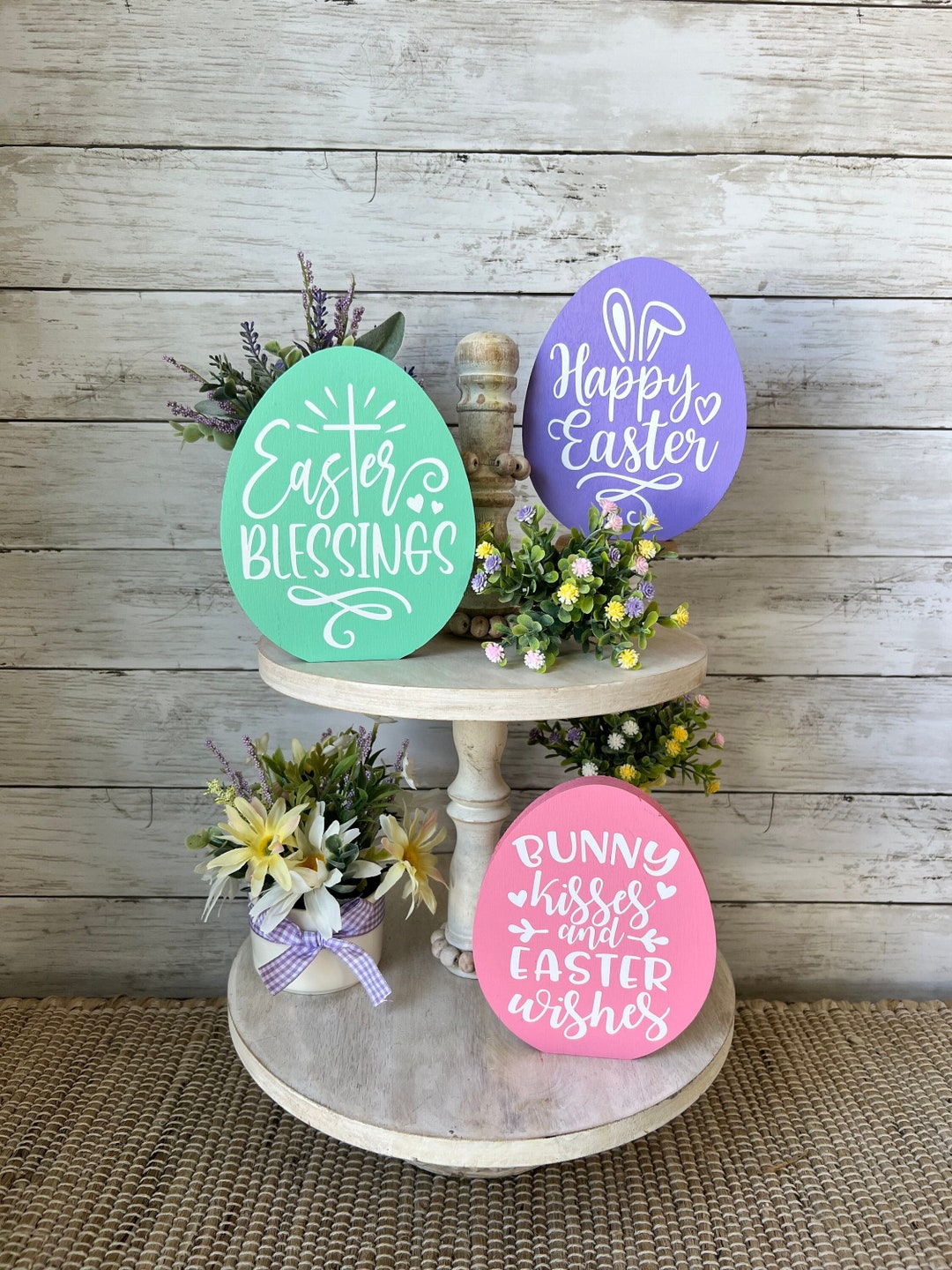 Easter Tiered Tray Decor, Easter Egg Decor, Tiered Tray Decor, Home ...