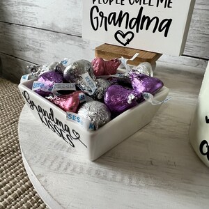 Grandparents Tiered Tray, Grandma Kisses, Gift for Grandma ...