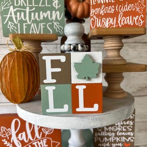 Fall Tiered Tray Decor, Fall Wood Blocks, Fall Home Decor, Fall ...