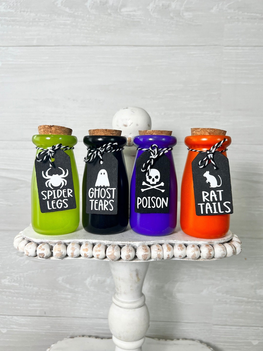 Halloween Tiered Tray Decor, Halloween Potions, Witches Brew, Tiered ...