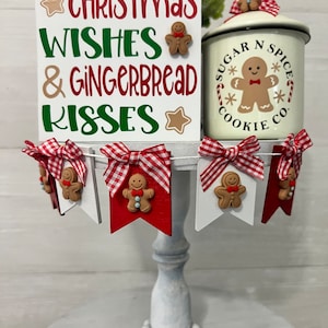 Gingerbread Man Mini Wood Banner, Christmas Tiered Tray Decor ...