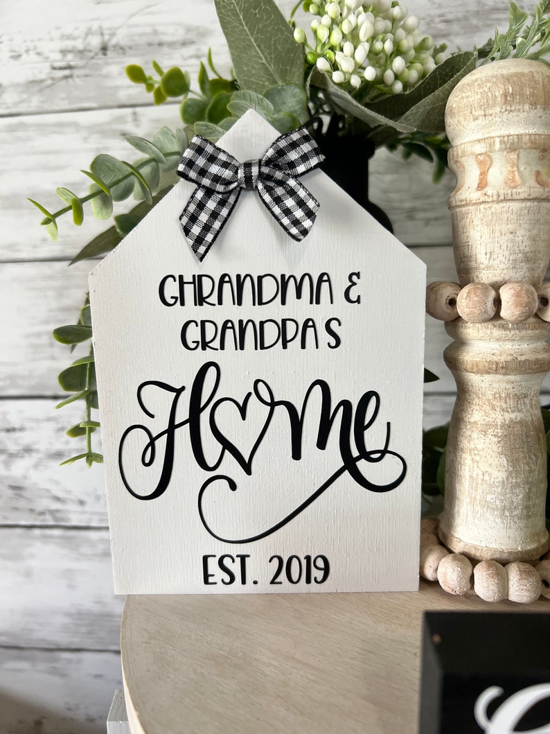 Grandparents Tiered Tray Decor, Personalized Grandparent Decor, Tiered ...