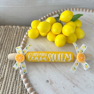 Mini Rolling Pin for Tiered Tray, Lemon Home Decor, Lemon Tiered Tray ...