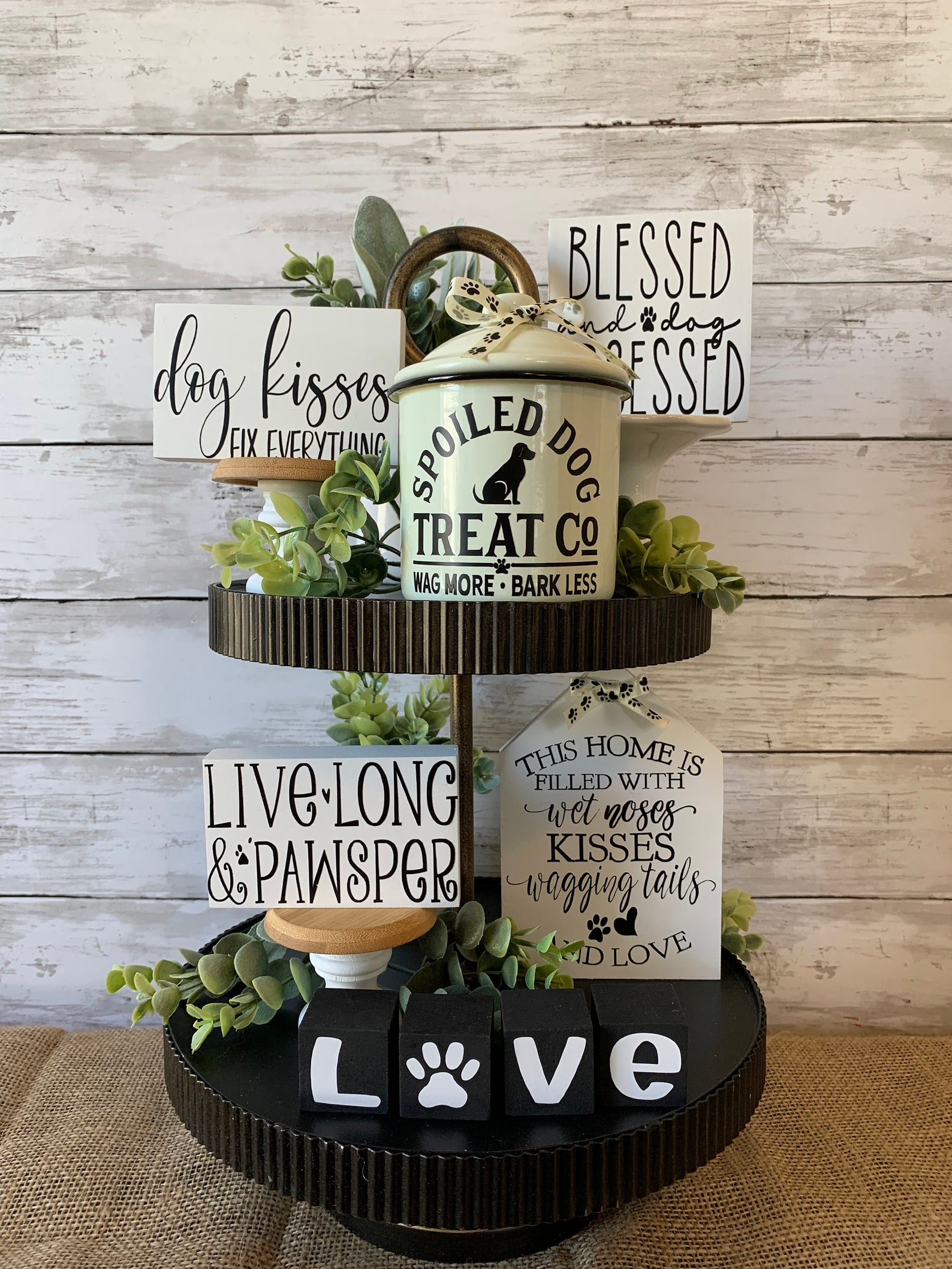 Dog Tiered Tray Decor Dog Treat Canister Canister for Tiered - Etsy