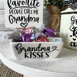 Grandparents Tiered Tray, Grandma Kisses, Gift for Grandma ...