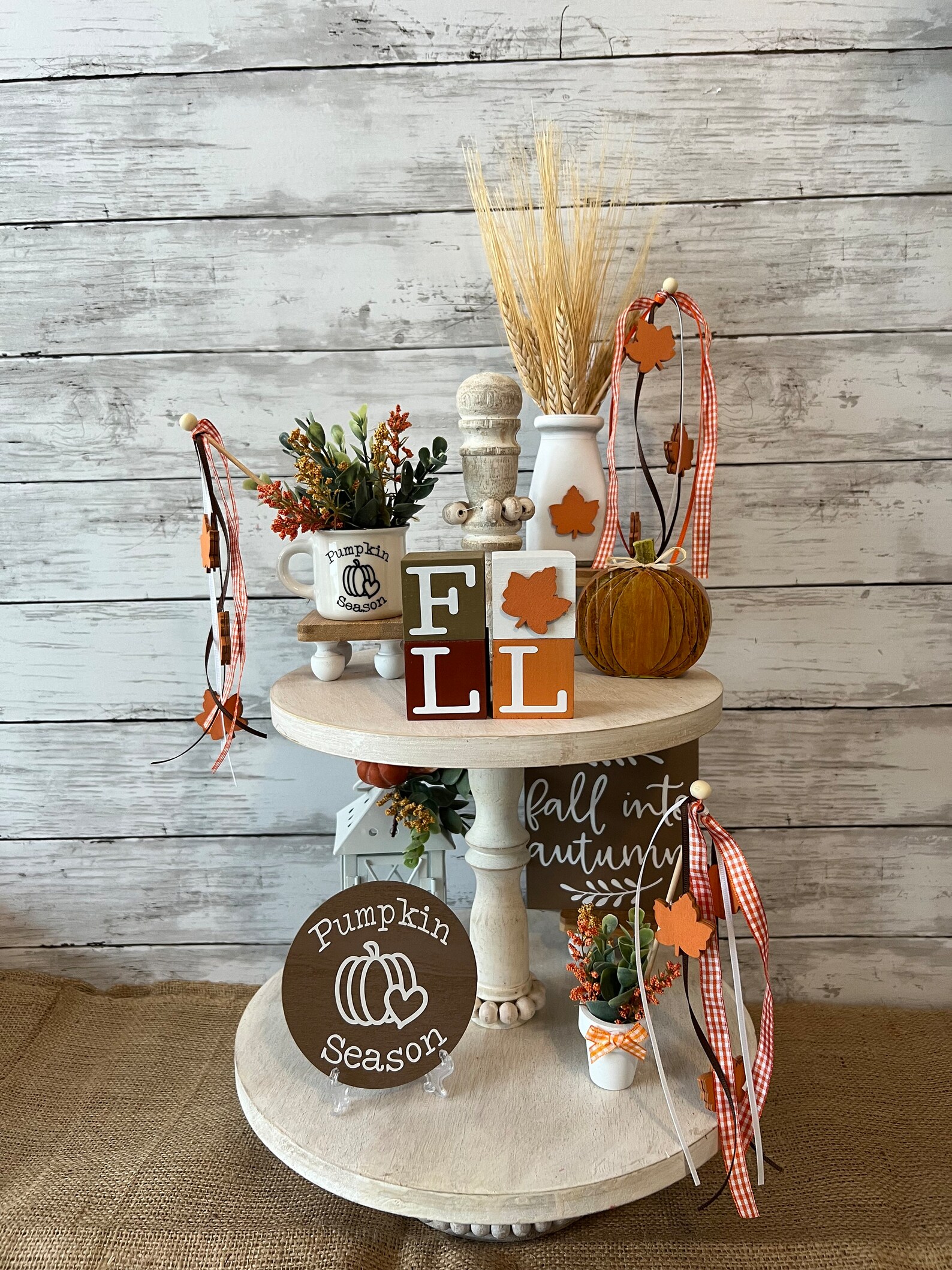 Fall Tiered Tray Decor Fall Wood Blocks Fall Home Decor - Etsy