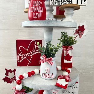 Canada Tiered Tray Decor, Canada Day Decor, Canadian Home Decor, Maple ...