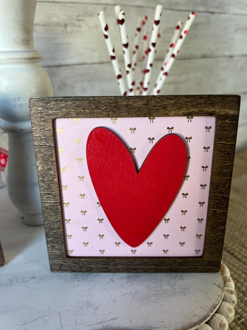 Mini Valentines Day Sign, Valentines Day Tiered Tray Decor, Valentines ...