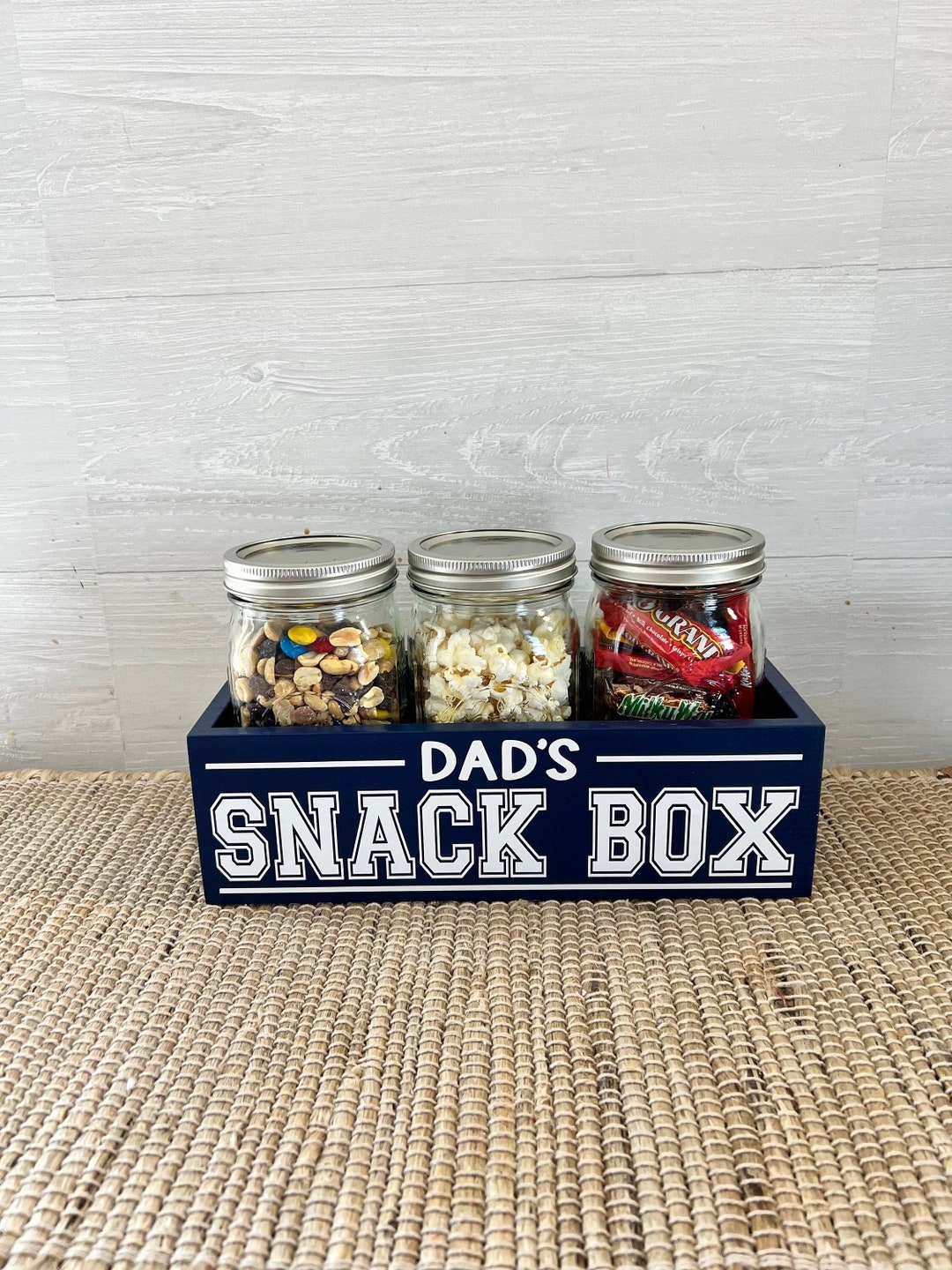 Personalized Wooden Snack Candy Box for Dad, Dad's Snacks, Dad's Snack ...