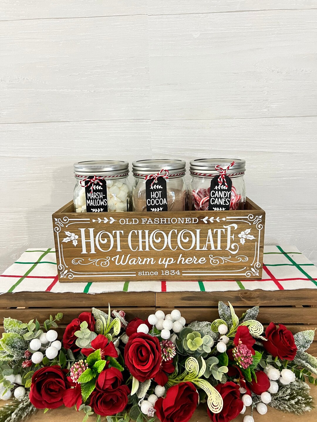 Hot Chocolate Bar Box & FILLED Jars, Hot Cocoa Bar Box, Hot Cocoa Bar Box and Jars, Hot Cocoa ...