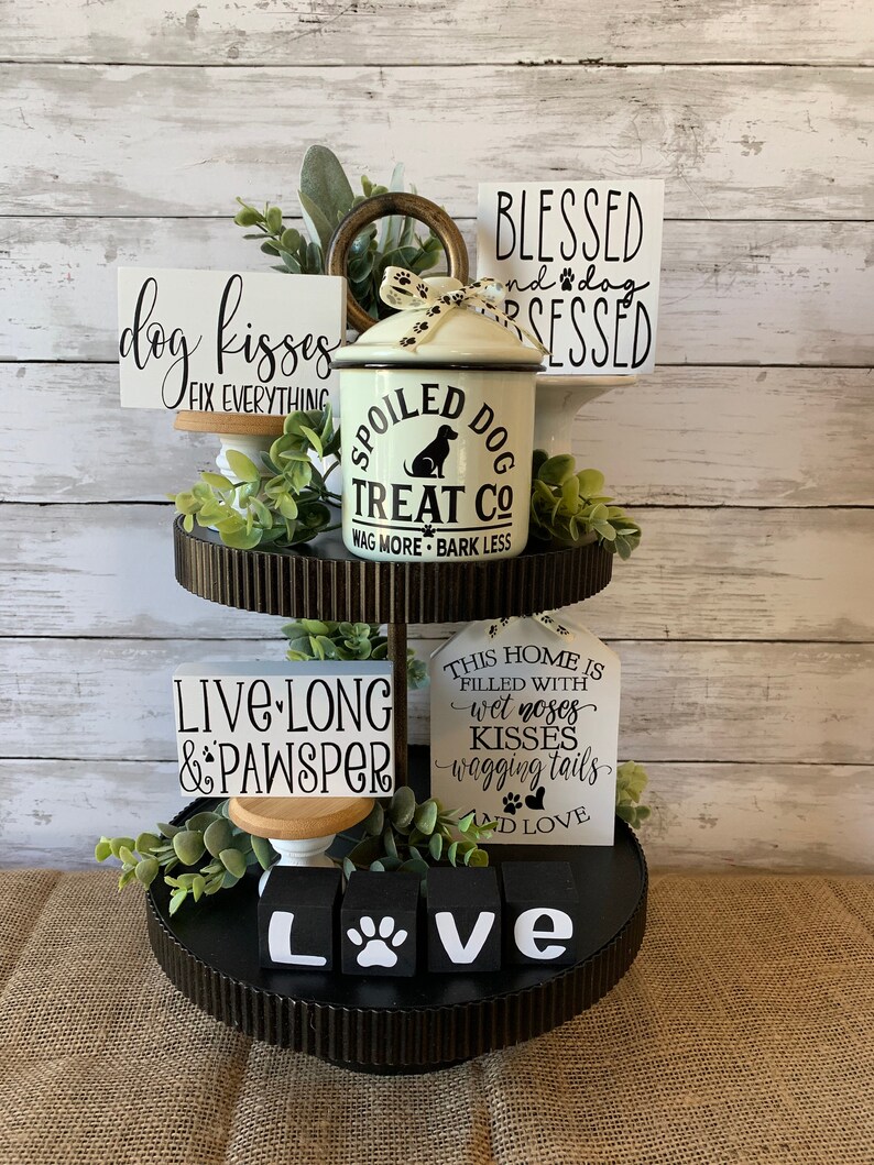 Dog Tiered Tray Decor Dog Treat Canister Canister for Tiered - Etsy