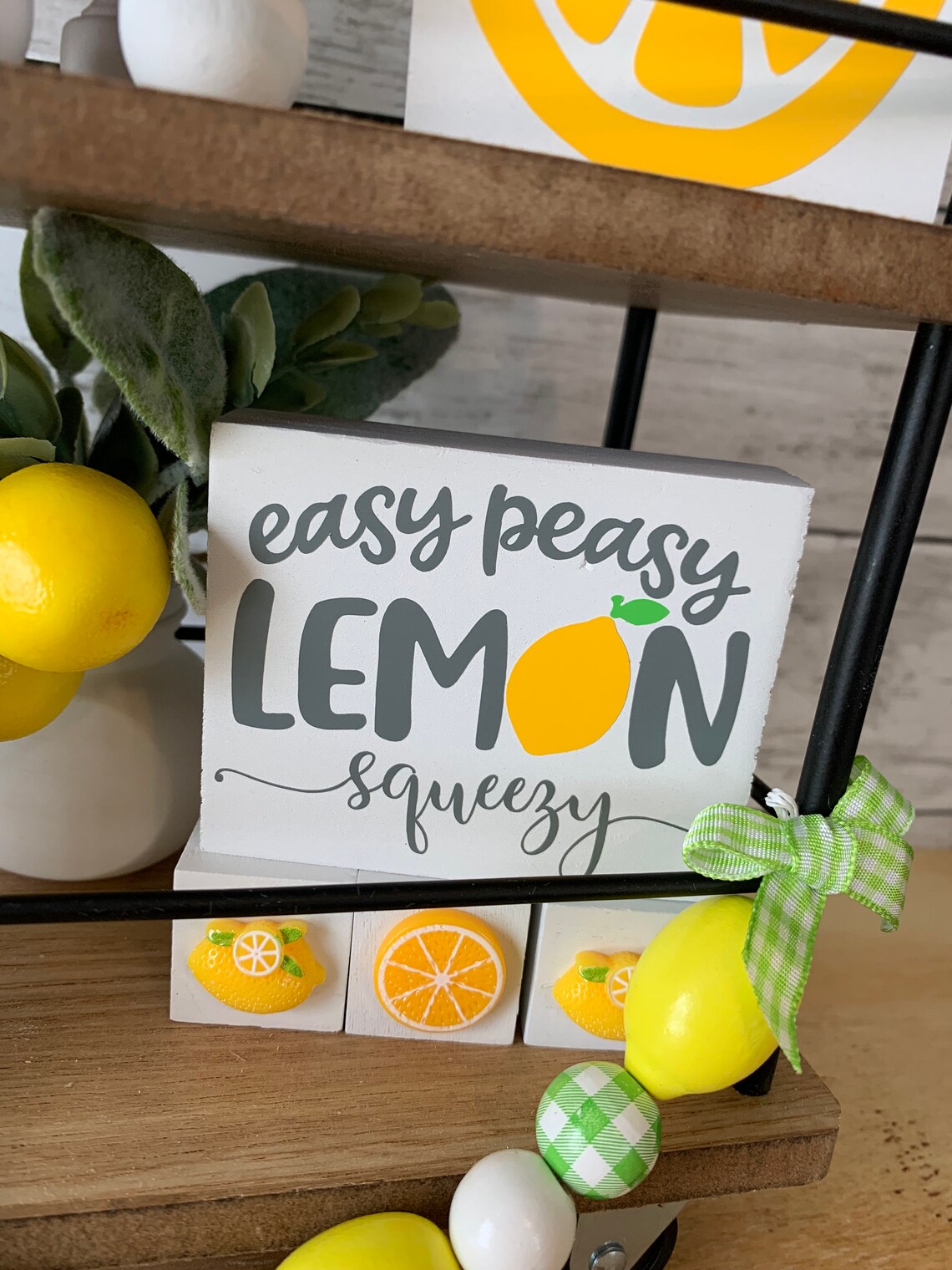Target Mini Bar Cart Decor Lemon Decor Lemon Tiered Tray - Etsy