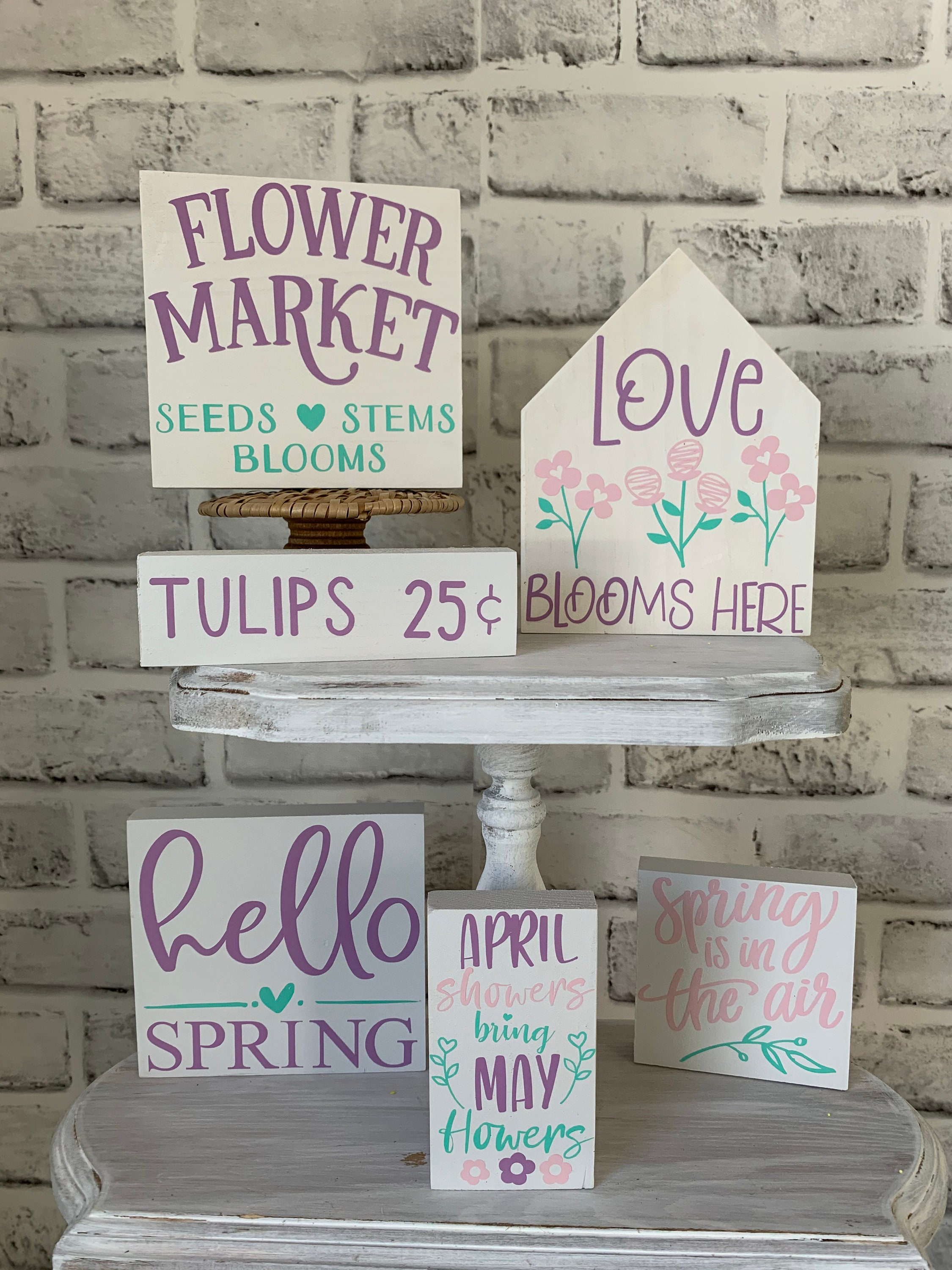 Spring Tiered Tray Decor bundle Spring Decorations for home | Etsy