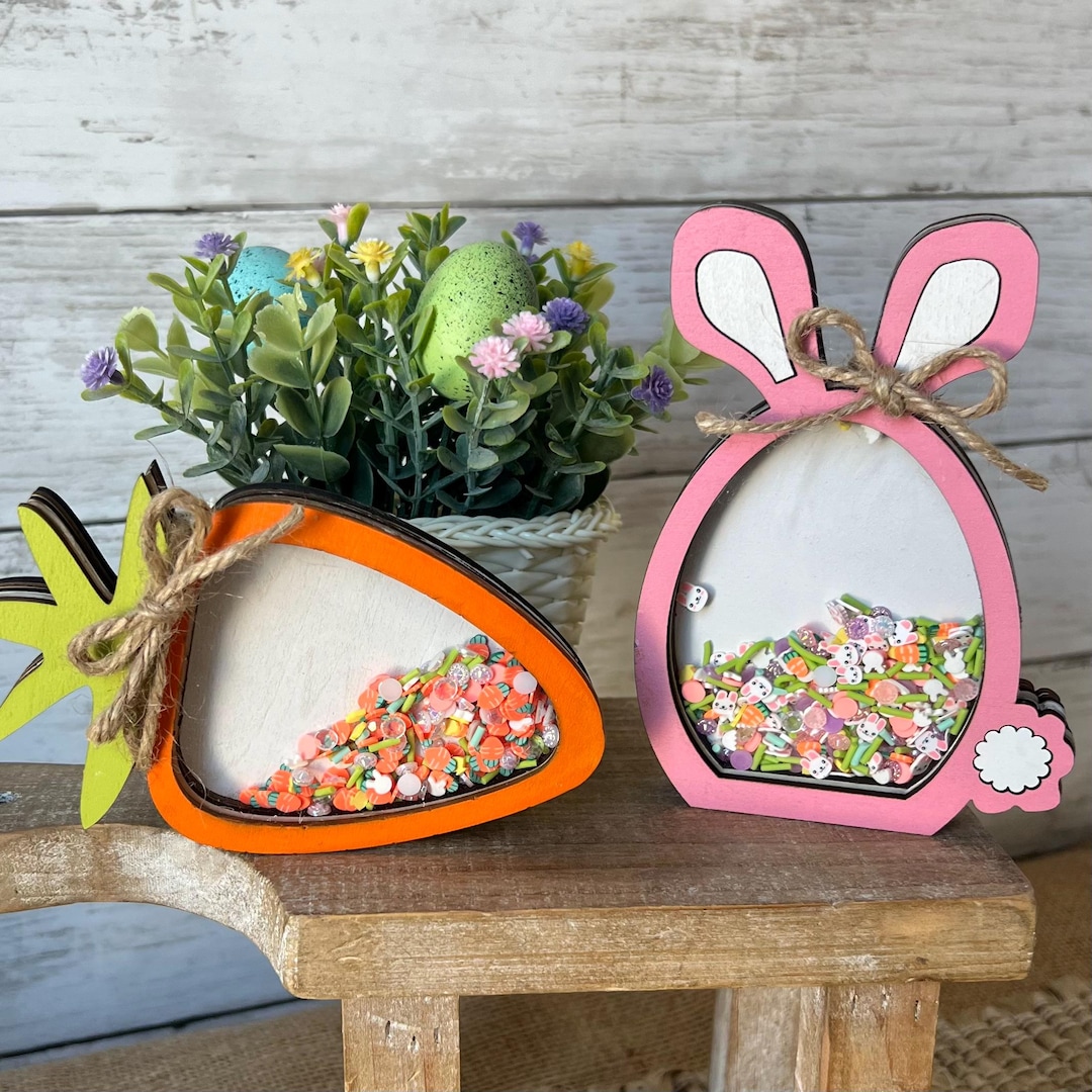 Easter Wood Shaker Signs, Freestanding Easter Tiered Tray Decor, Easter ...