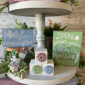 Spring Tiered Tray Decor Bundle, Spring Decorations for Home, Spring ...