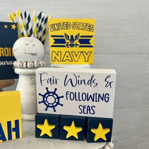Military Tiered Tray Decor, US Navy Decor, Military Decor, Military ...