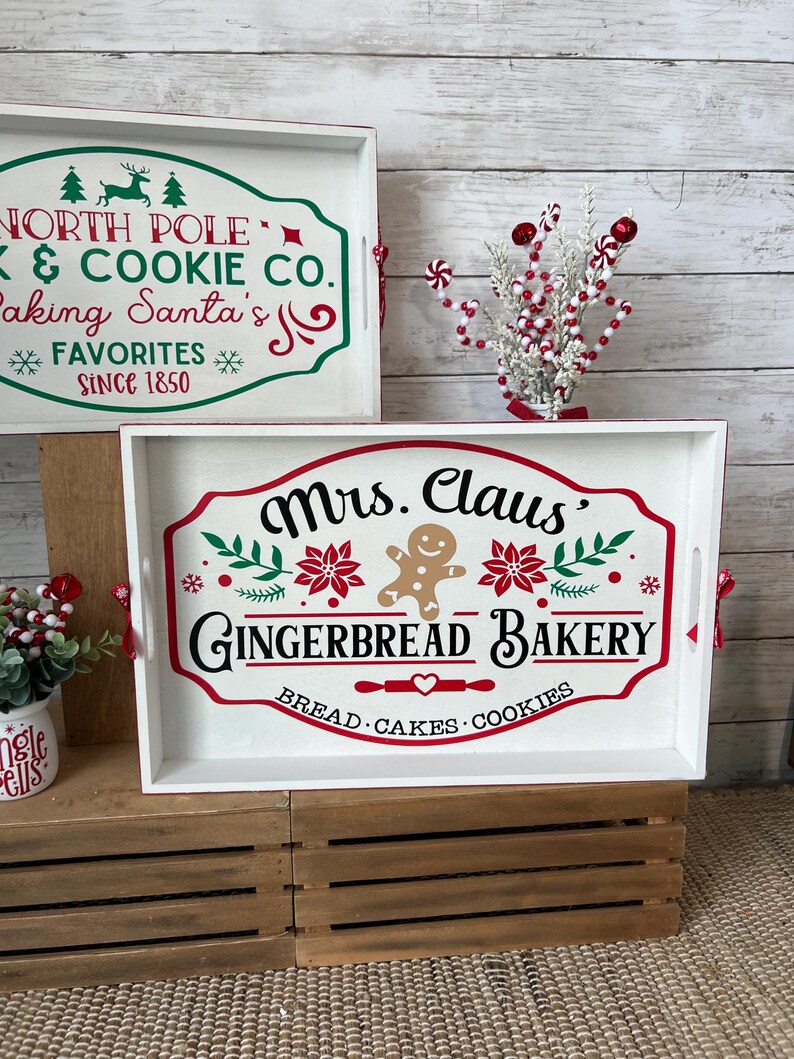 Christmas Wood Tray Sign, Christmas Home Decor, Christmas Shelf Decor ...