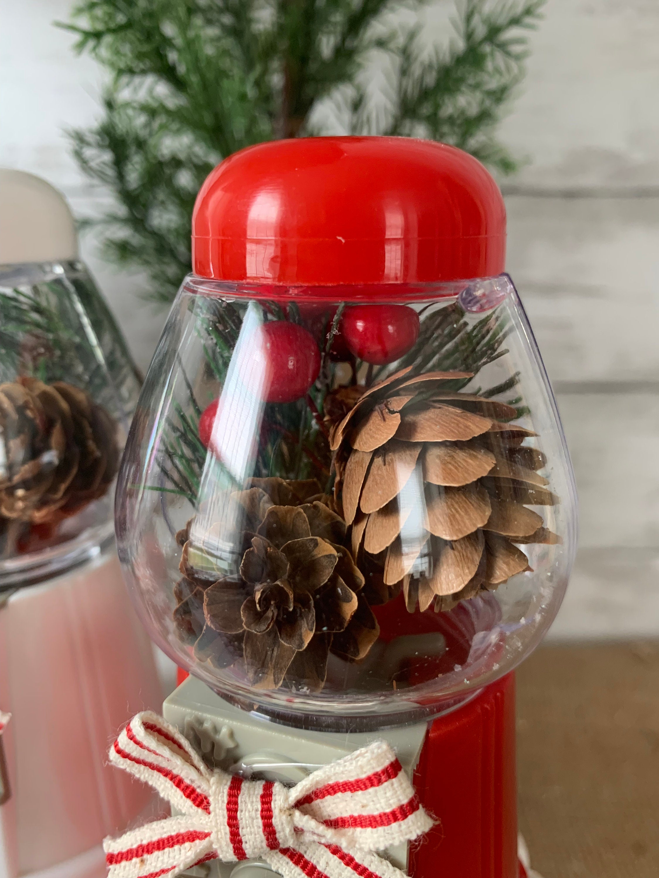 Mini gumball machine christmas tiered tray decor. winter | Etsy