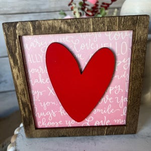Mini Valentines Day Sign, Valentines Day Tiered Tray Decor, Valentines ...