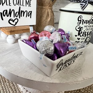 Grandparents Tiered Tray, Grandma Kisses, Gift for Grandma ...