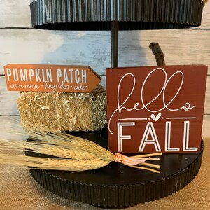 Fall Tiered Tray Decor, Tiered Tray Decor, Fall Mini Wood Signs ...