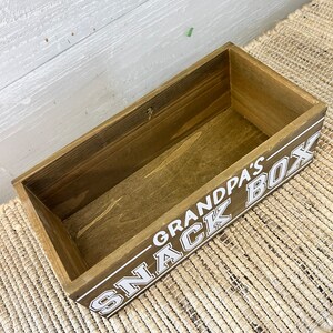 Personalized Wooden Snack Candy Box for Grandpa, Dad's Snack Box ...